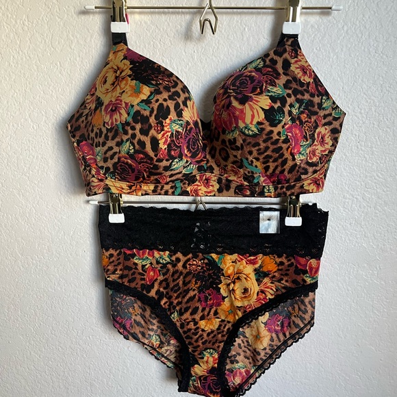 torrid | Intimates & Sleepwear | Floral Leopard Print Lingerie Set ...